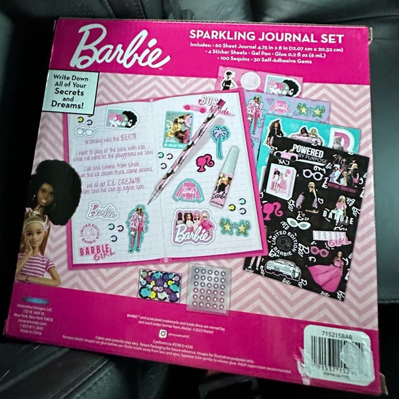 Barbie | Toys | Nwt Barbie Sparkling Journal Set Stickers Gel Pen ...